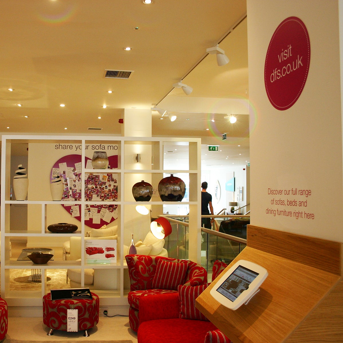 DFS furnish the store with iPad wall mounts - Bouncepad