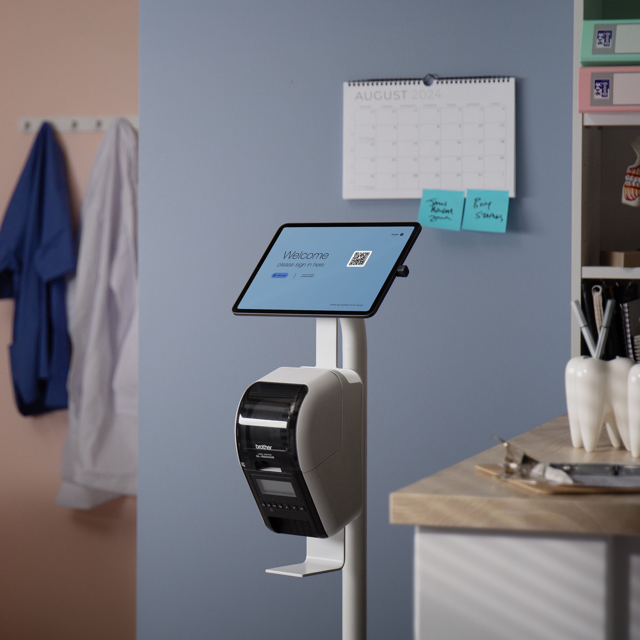 Tablet & iPad Floor Stand & Printer Mount | Bouncepad Core